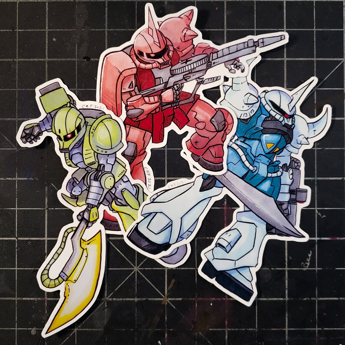 Gundam: Zeon Zaku Vinyl Sticker Set | Etsy Canada