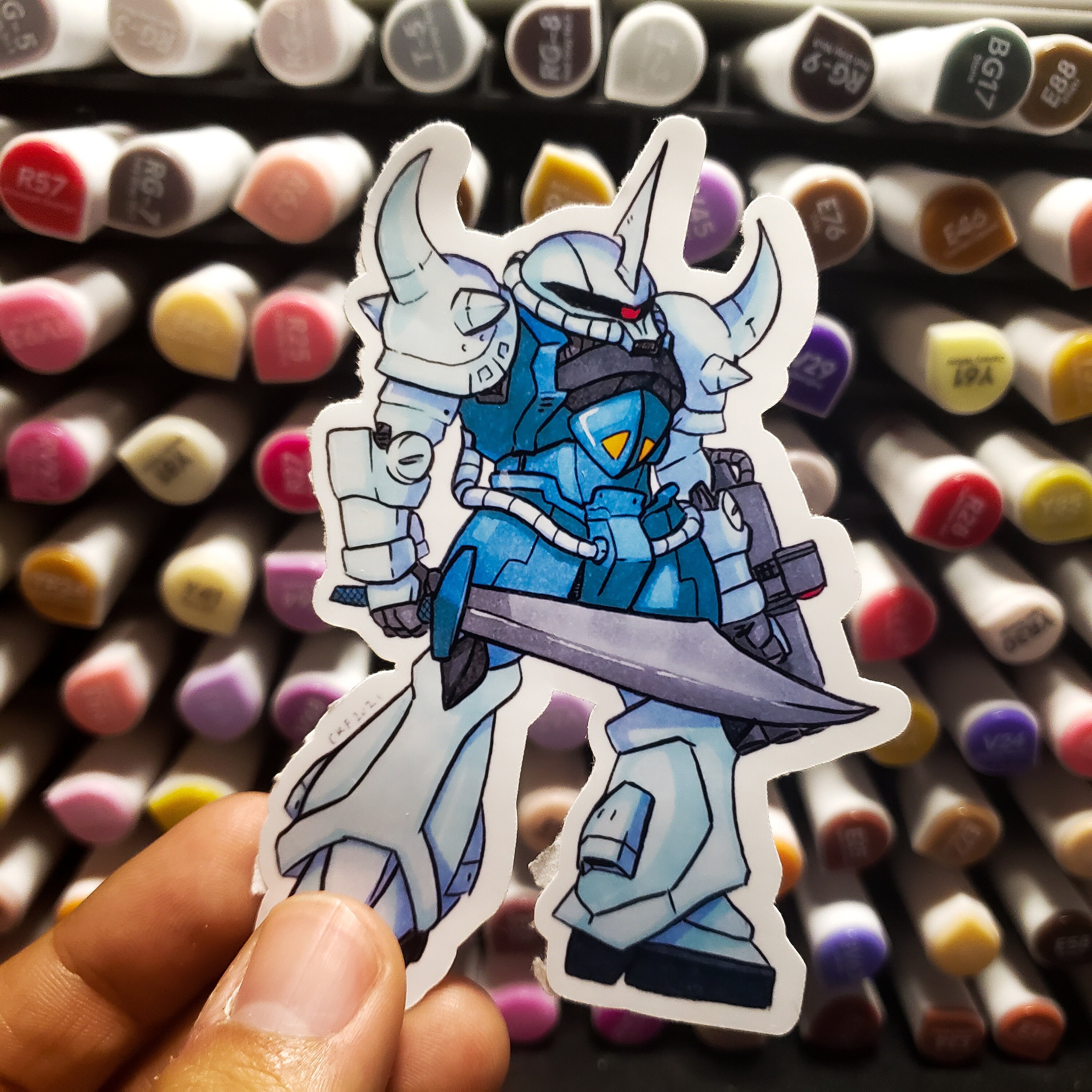 Gundam: Gouf Custom Gundam Vinyl Sticker | Etsy
