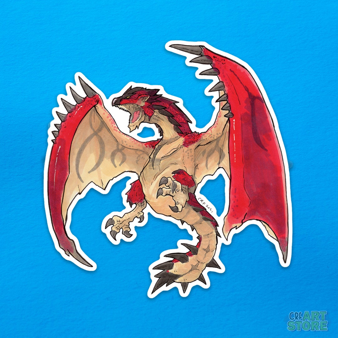 Monster Hunter: Rathalos Vinyl Sticker - Etsy
