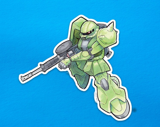 Gundam: Zaku II Vinyl Sticker - Etsy