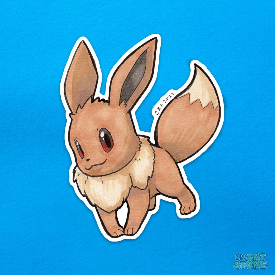 Pokemon: Eevee Vinyl Sticker - Etsy