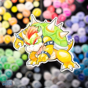 Super Mario Bros. Bowser Vinyl Sticker - Etsy