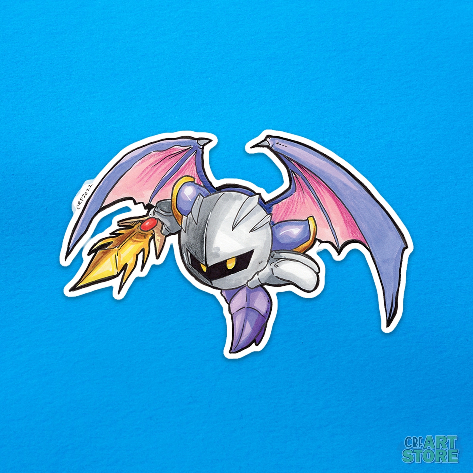 Kirby: Meta Knight Vinyl Sticker - Etsy