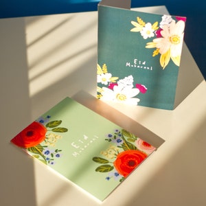 Eid Cards Floral - 5 Pack - Etsy UK