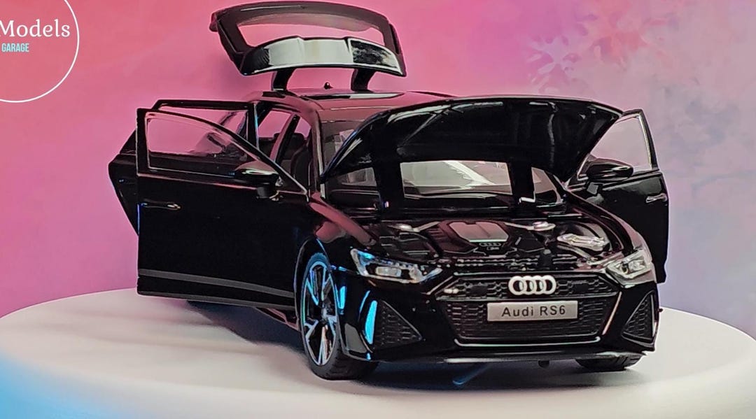 Personalised Plates Audi RS6 1:32 Toy Car Model – Custom Gift for Kids ...