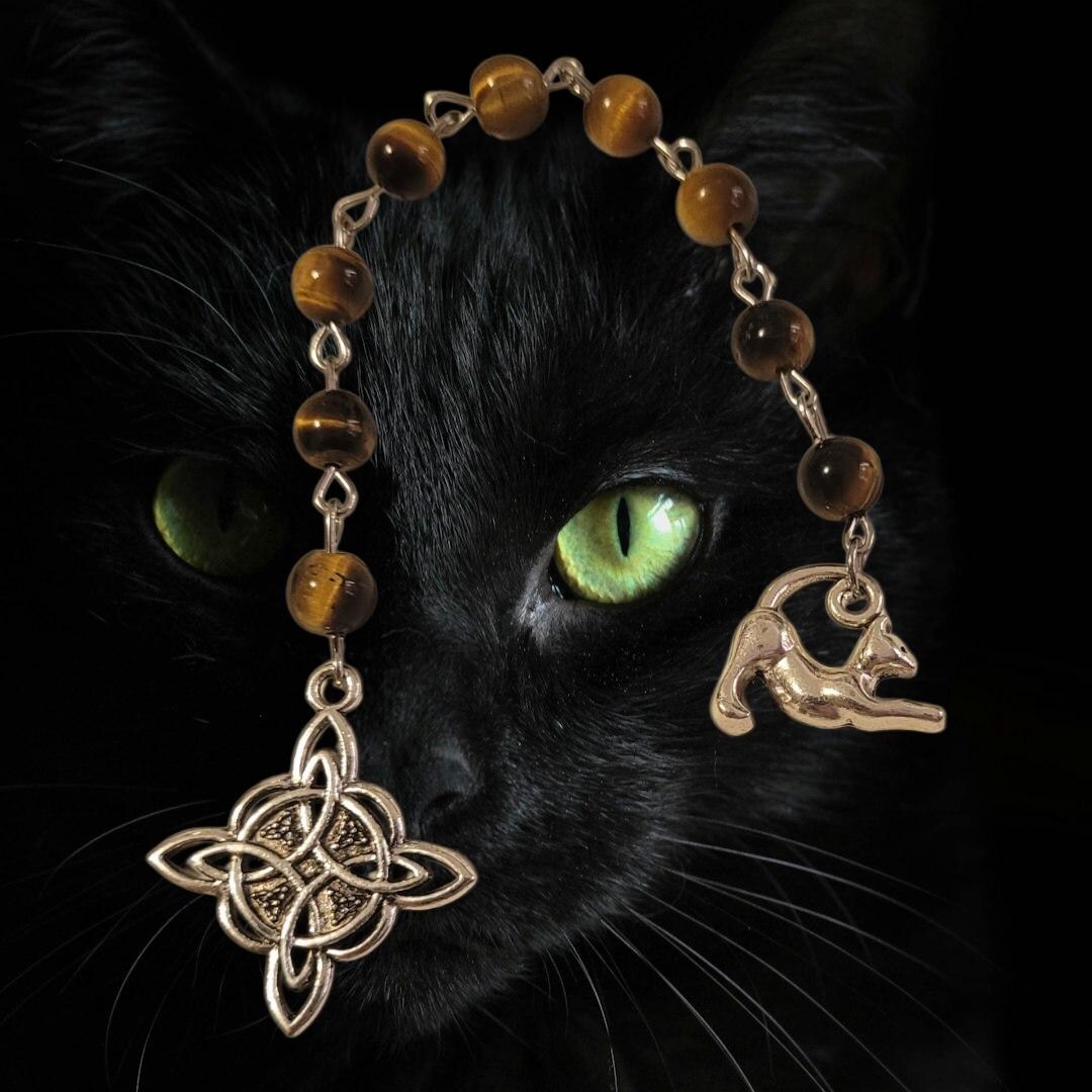 Witch's Ladder Made With Tiger's Eye, Protection and Divination, Witch ...