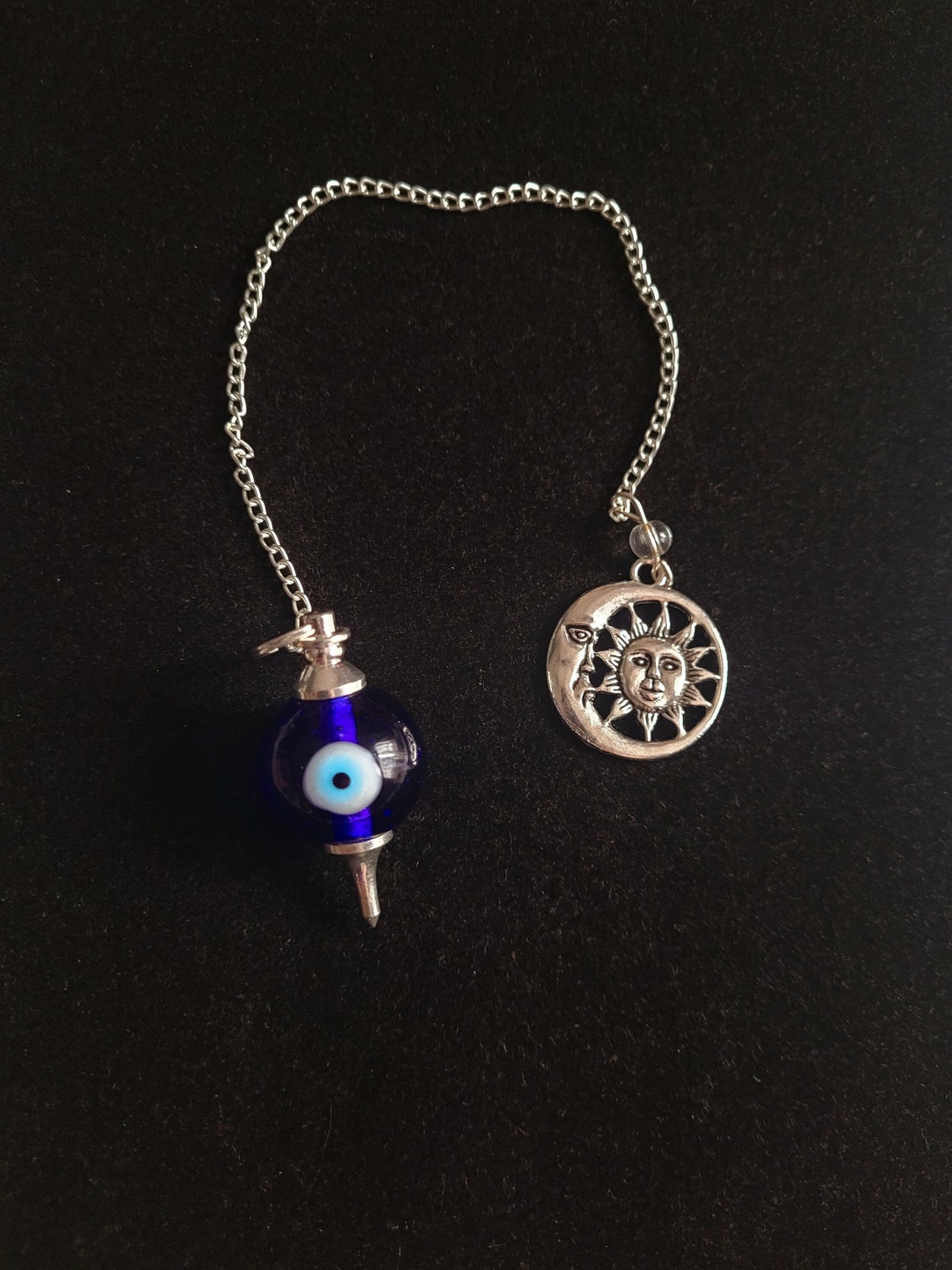 Nazar Eye Ball Pendulum, Dowsing, Divination Tool, Handcrafted Pendulum ...