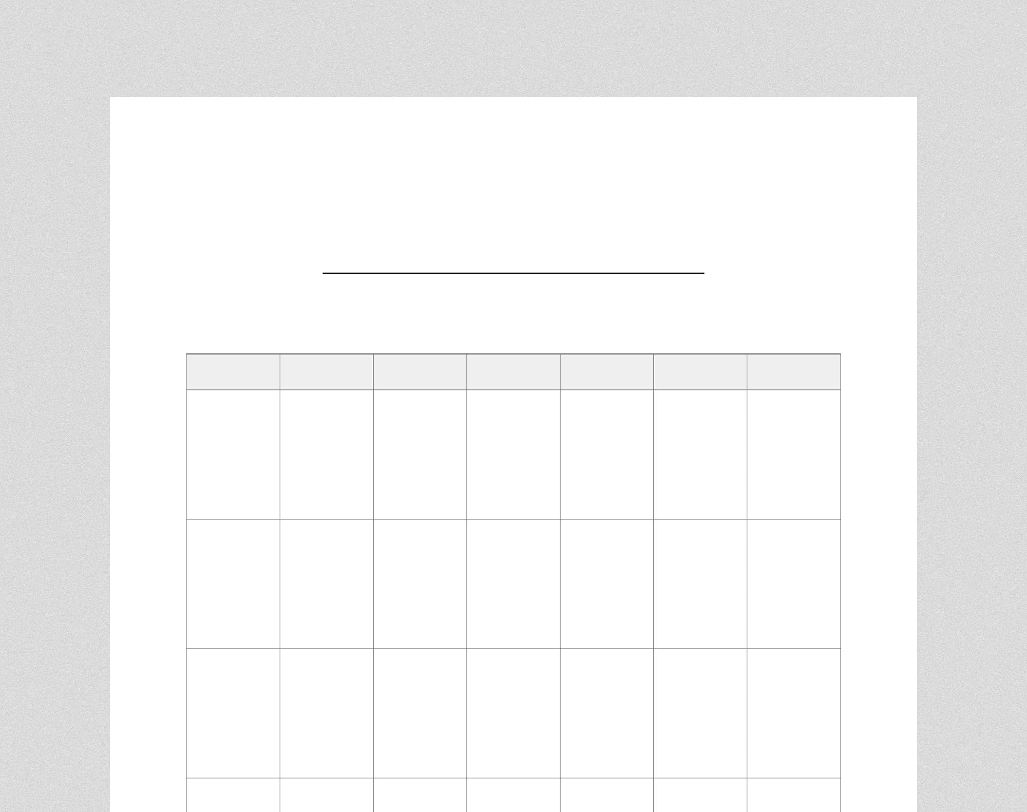 Simple Line Blank Monthly Calendar | Vertical Calendar | Undated ...