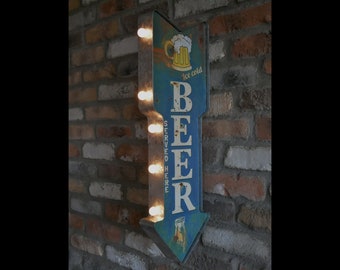 Light up Beer Sign | Etsy
