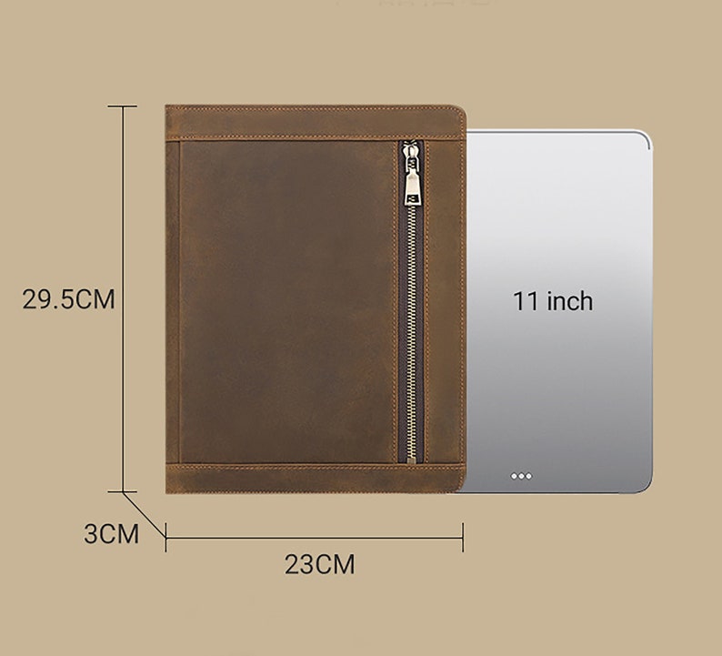 Personalized Leather Portfolio Zippered Padfolio for Ipad - Etsy