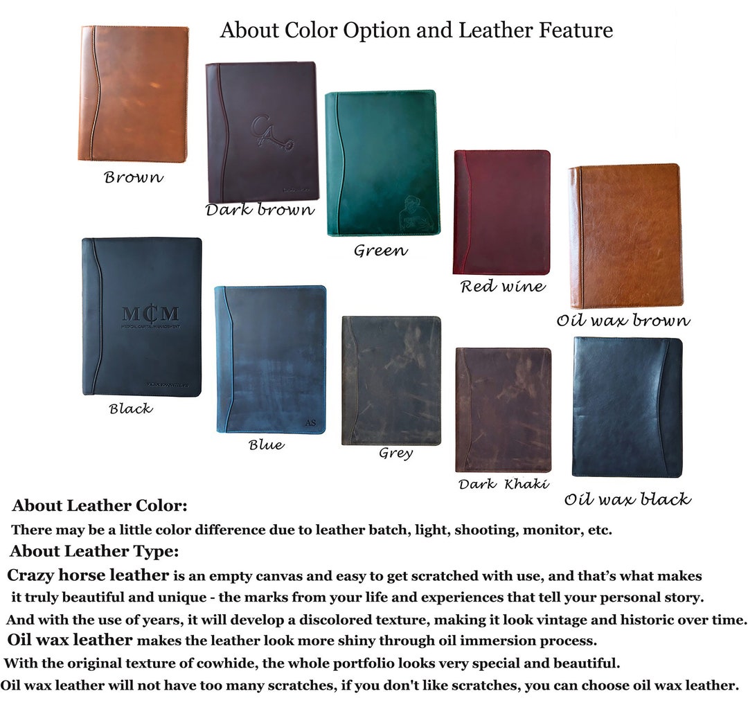 Custom Leather Portfolio, Personalized Portfolio for Men, About the ...