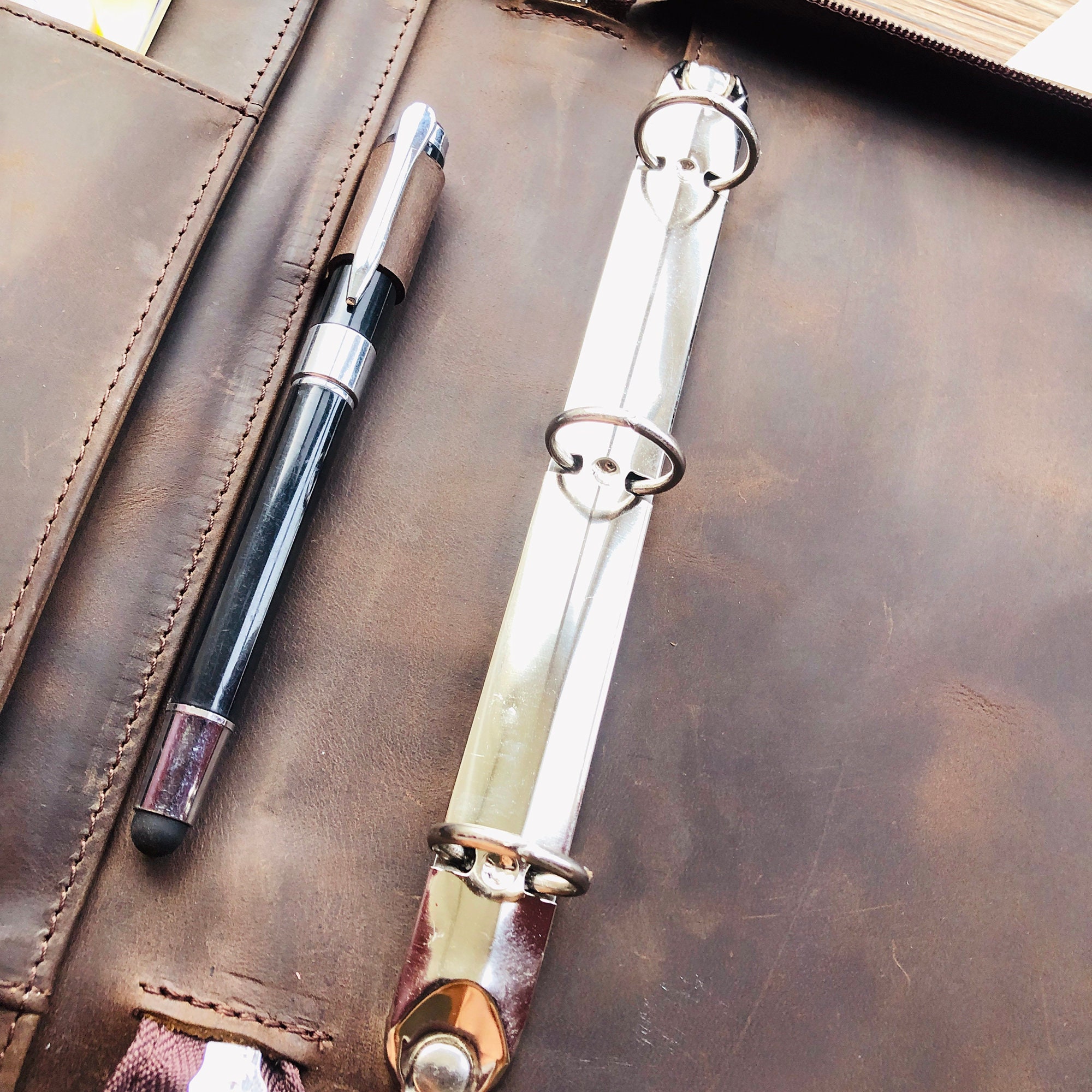 Custom 3 Ring Check Binder, Leather Check Book for 3 Ring, 9 Ring Check ...