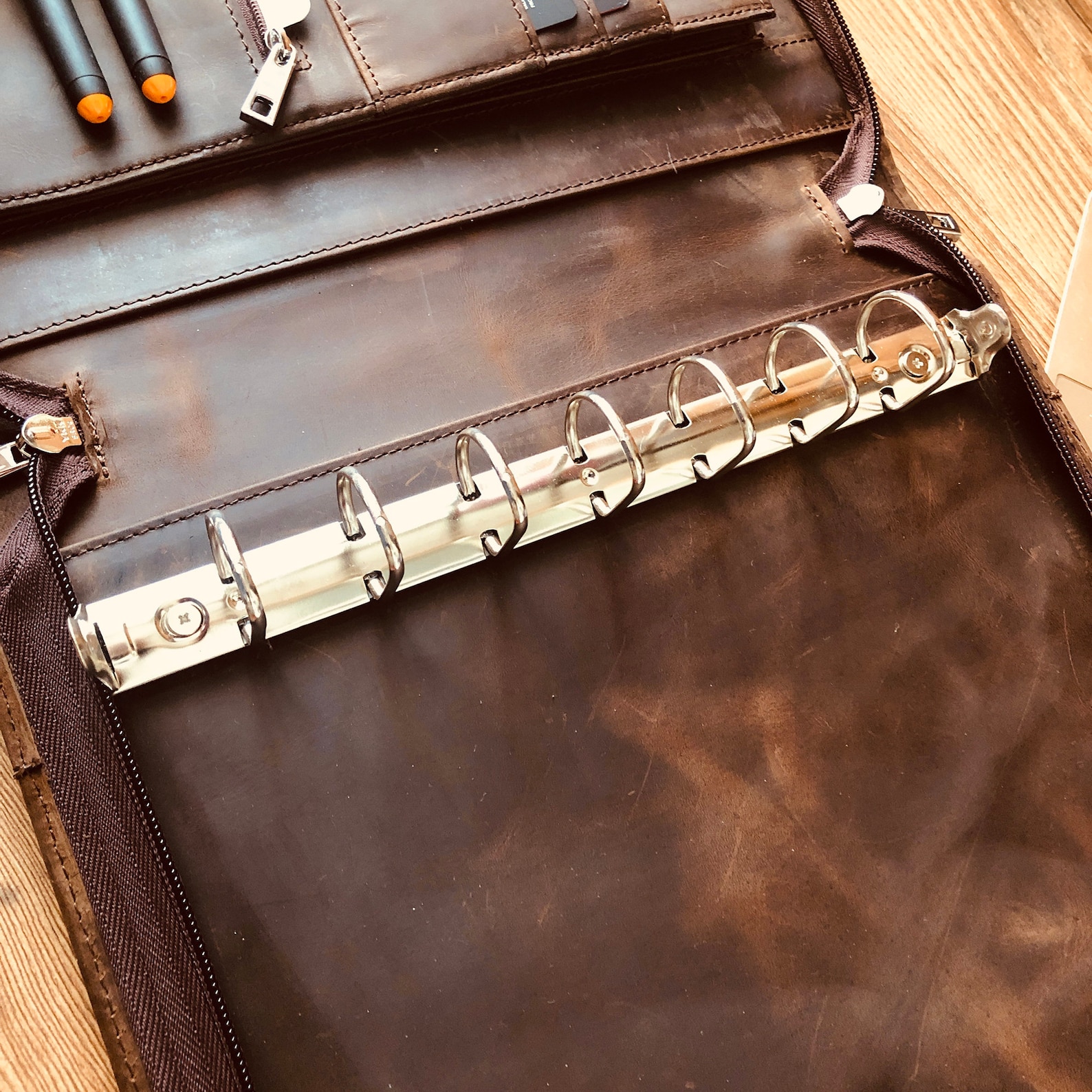 Custom 7 Ring Check Book Binder Portfolio, Check Binder With Handle ...