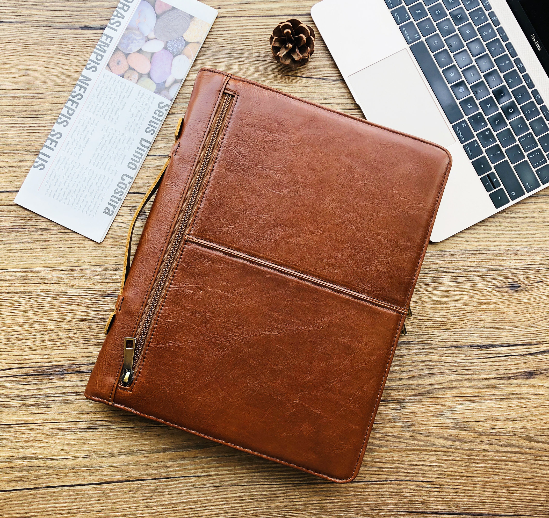Leather Portfolio, Personalized Portfolio for Men, Padfolio With Handle ...