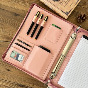Embossed Portfolio, Custom Portfolio for Women, 3 Ring Binder Portfolio ...