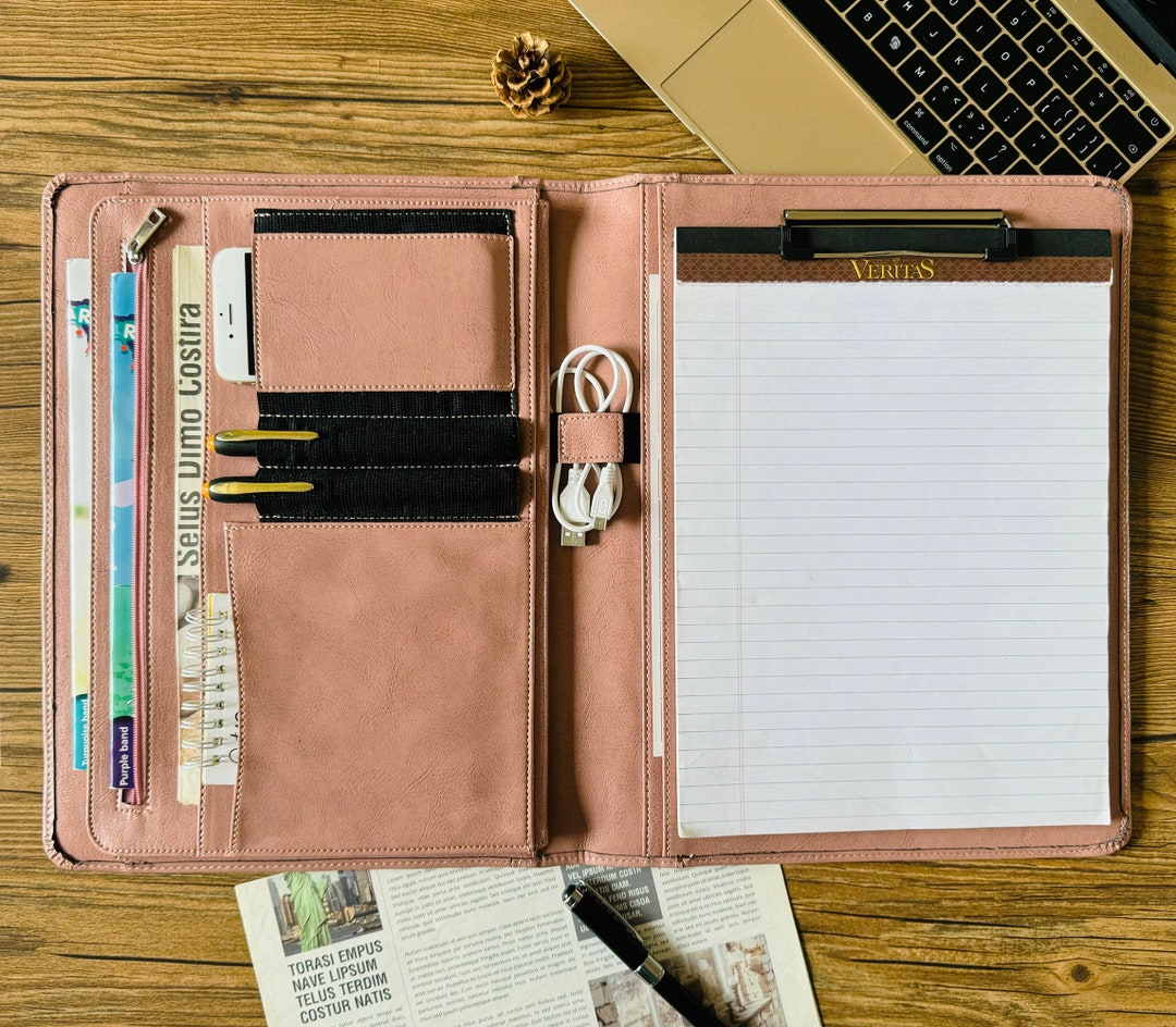 Portfolio for Women, Personalized Vegan Leather Portfolio, Custom ...