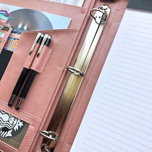 Pink Portfolio for Women, 3 Ring Binder Custom Portfolio With Name Logo ...
