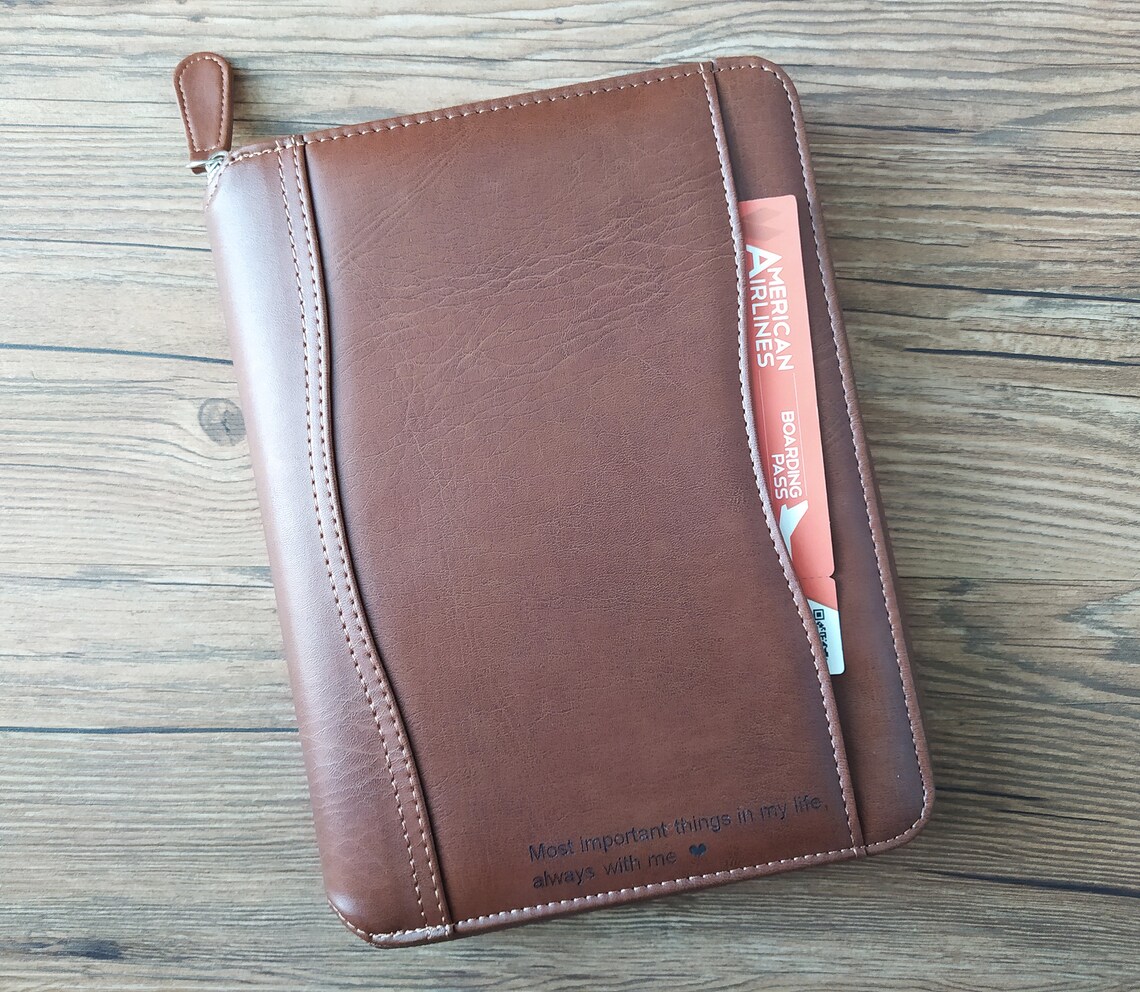 Personalized A5 Refillable Vegan Leather Journal Diary - Etsy