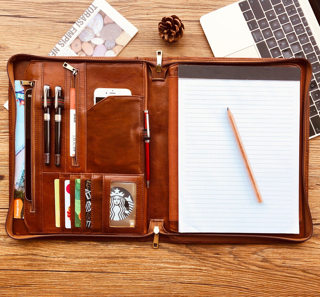 Leather Portfolio, Personalized Portfolio for Men, A4 Padfolio With ...