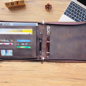 Custom 3 Ring Check Binder, Leather Check Book for 3 Ring, 9 Ring Check ...