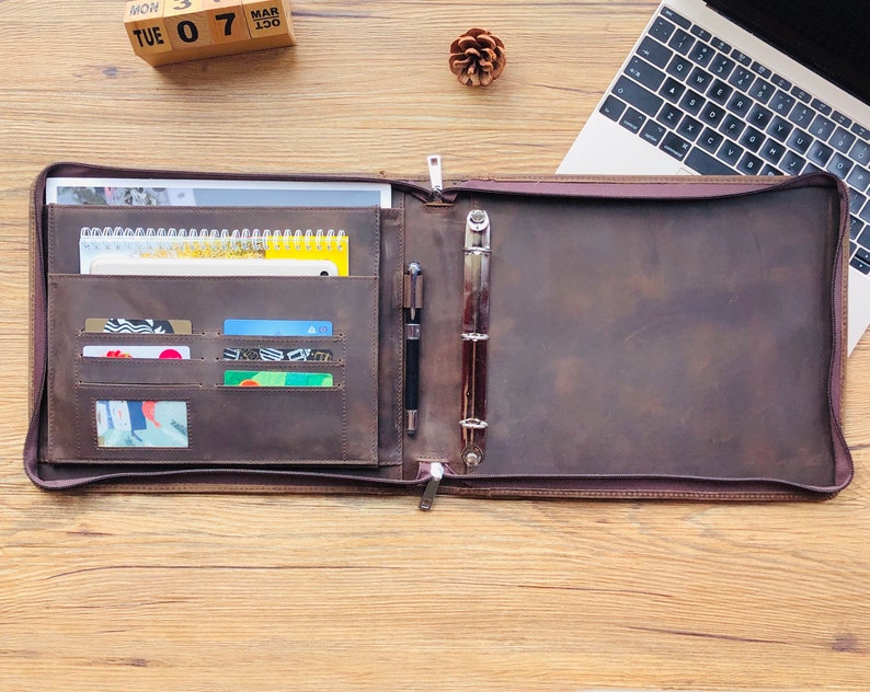 Custom 3 Ring Check Binder, Leather Check Book for 3 Ring, 9 Ring Check ...