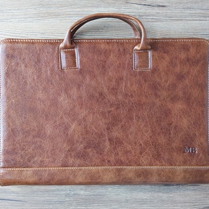 Custom Leather Portfolio, Zipper Padfolio With Clipboard & Handle ...