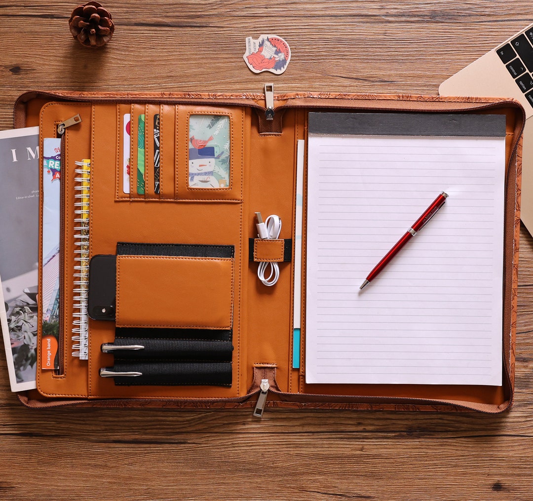 Embossed Portfolio, Portfolio for Women, Portfolio for Men, Black ...