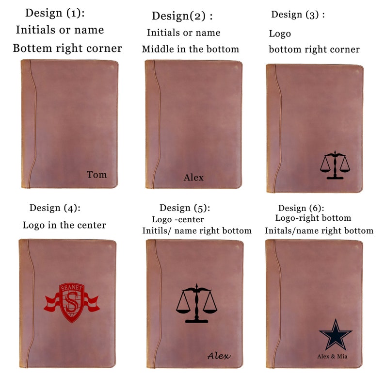 Personalized Leather Portfolio Letter / A4 Size Padfolio 3 - Etsy