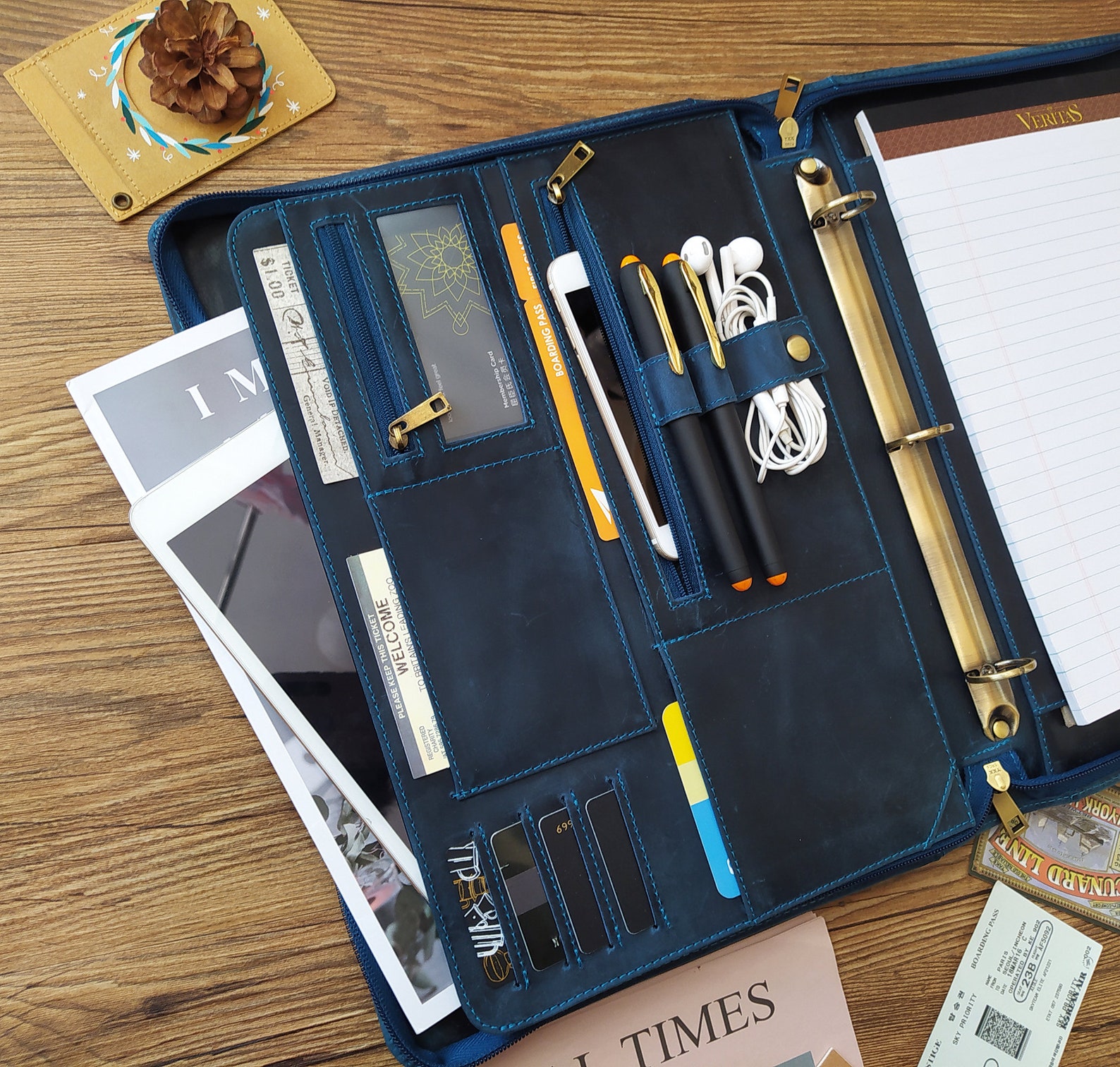 Personalized Leather Portfolio Letter / A4 Size Padfolio 3 - Etsy