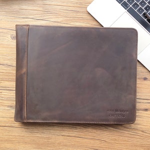 Custom 3 Ring Check Binder, Leather Check Book for 3 Ring, 9 Ring Check ...