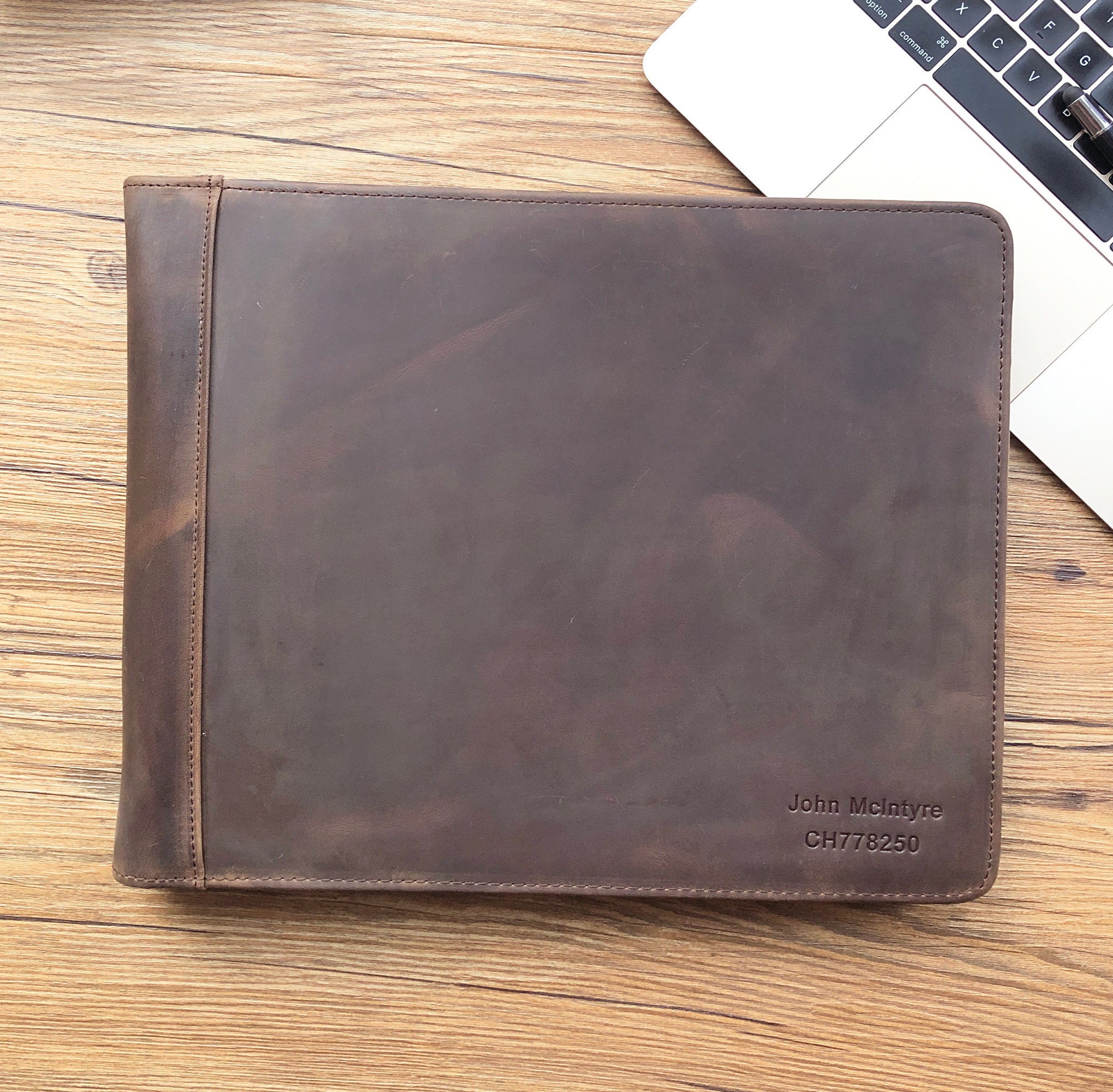 Custom 3 Ring Check Binder, Leather Check Book for 3 Ring, 9 Ring Check ...