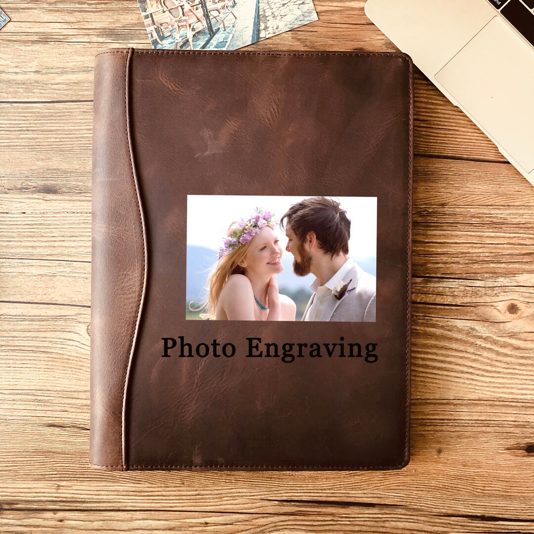 Photo Engraving Portfolio Color Custom Portfolio Leather - Etsy