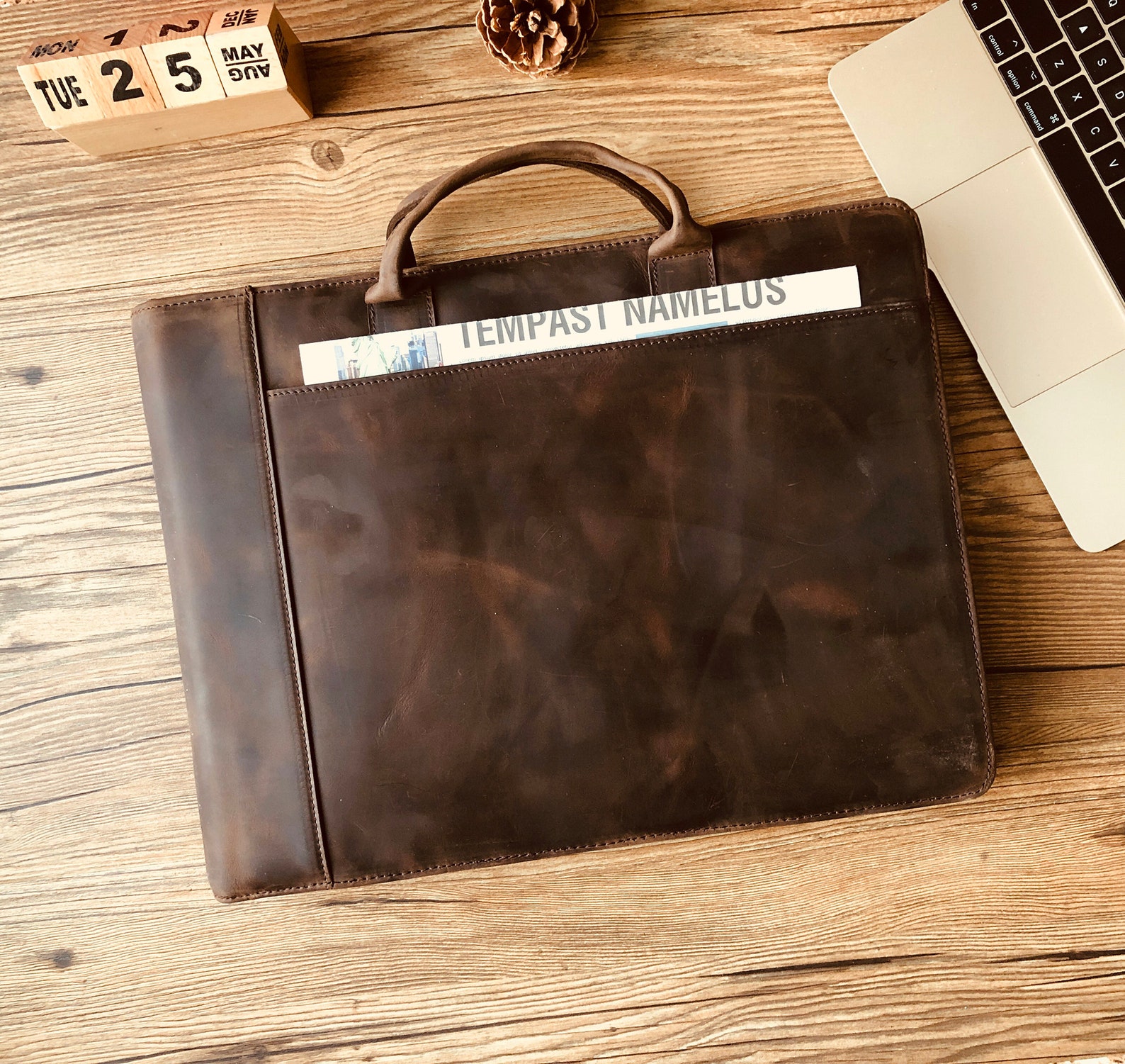 Custom 7 Ring Check Book Binder Portfolio, Check Binder With Handle ...