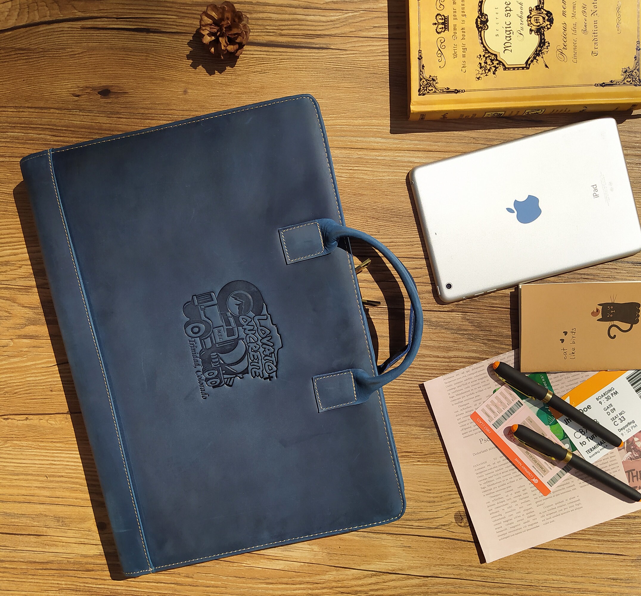 Custom Handmade Leather Portfolio 8.5x14 Legal Size | Etsy