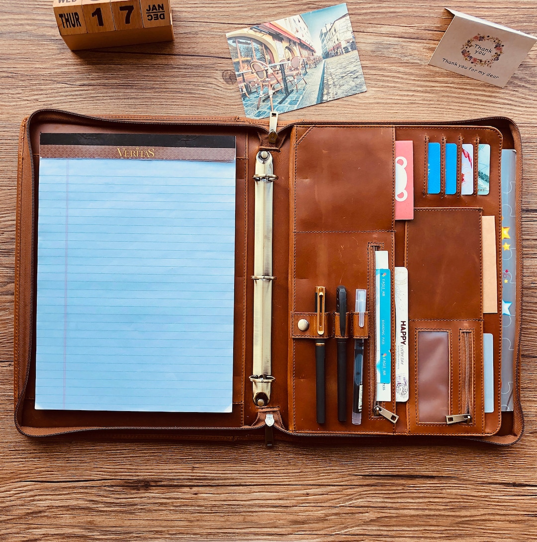 Left Handed Portfolio, Portfolio for Lefty, Personalized Leather ...