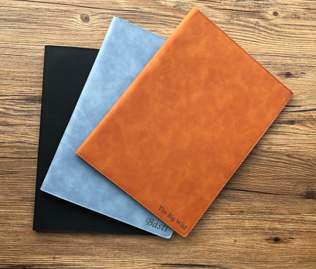 Custom Slim Leather Portfolio A4 Folder Portfolio Vegan Leather ...