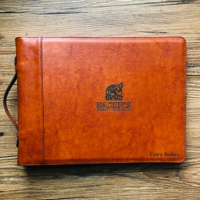 Personalized 7 Ring Leather Check Book Portfolio, 7 Ring Business Check ...