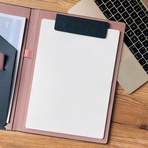 Custom Slim Leather Portfolio A4 Folder Portfolio Vegan Leather ...