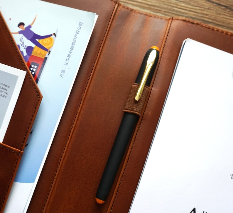 Personalized Leather Portfolio, Letter/ A4 /legal Size Notepad Folio ...