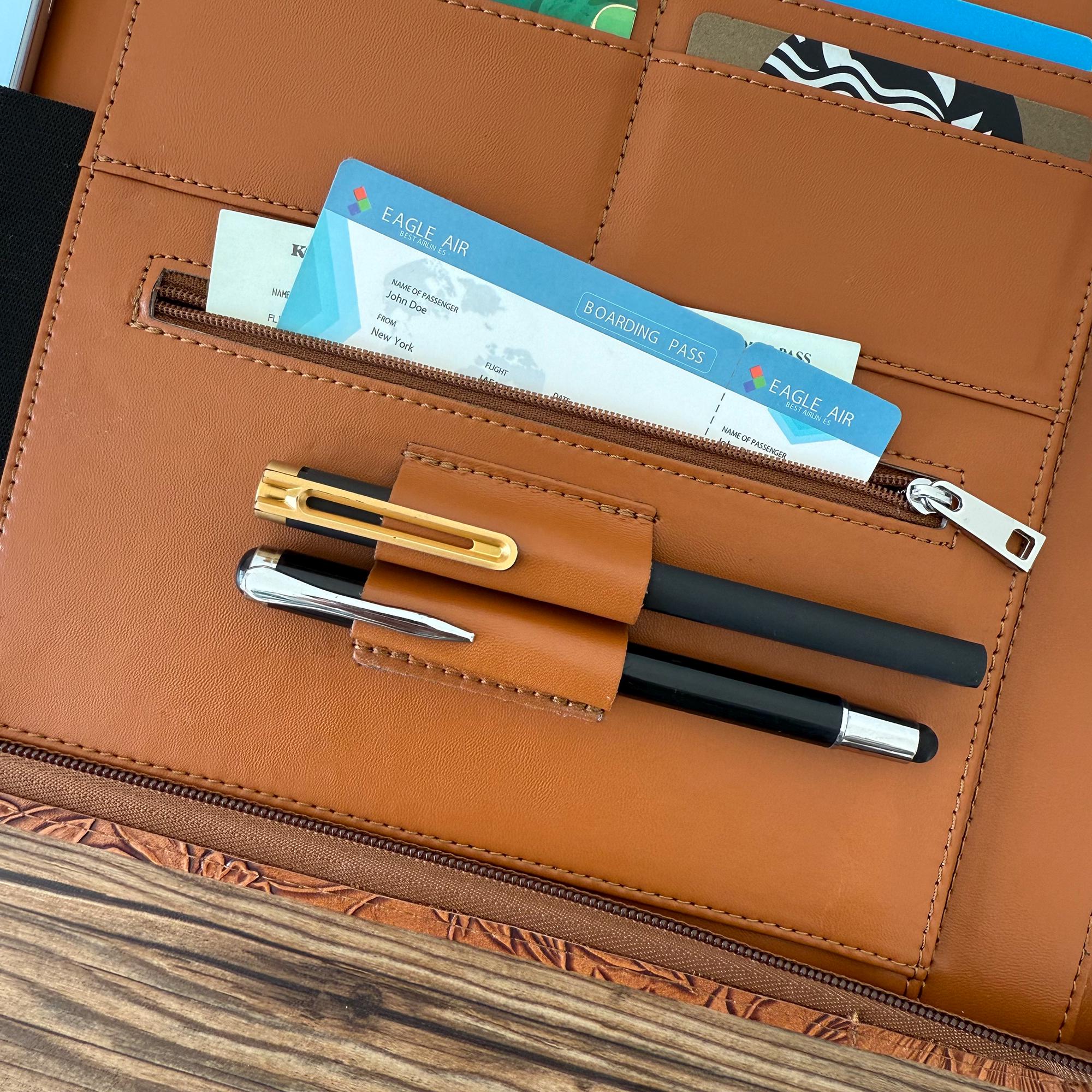 Custom 7 Ring Check Binder Portfolio, Cheque Portfolio Binder for 9x13 ...