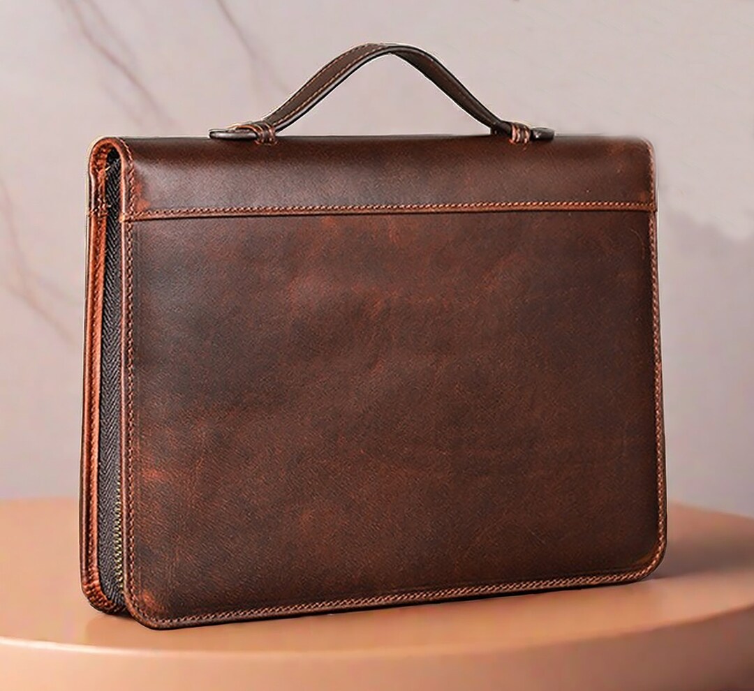 Retro Leather A5 Notebook Cover, A5 Business Planner for Men, A5 ...