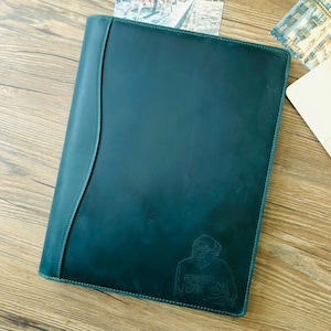 Custom Leather Portfolio, Portfolio for Letter Size Notepad, Padfolio ...
