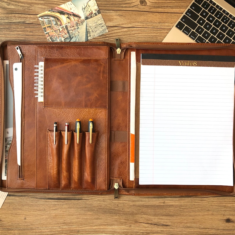 Leather Portfolio - Etsy