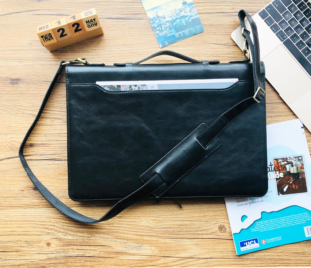 Custom Leather Portfolio, Legal Size Portfolio With Handle, 3 Ring ...