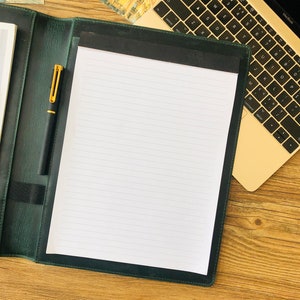 Custom Leather Portfolio, Portfolio for Letter Size Notepad, Padfolio ...