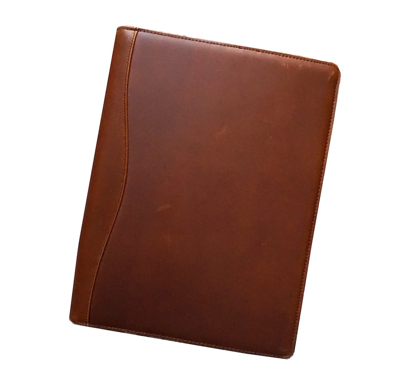 Personalized Leather Portfolio, Letter/ A4 /legal Size Notepad Folio ...