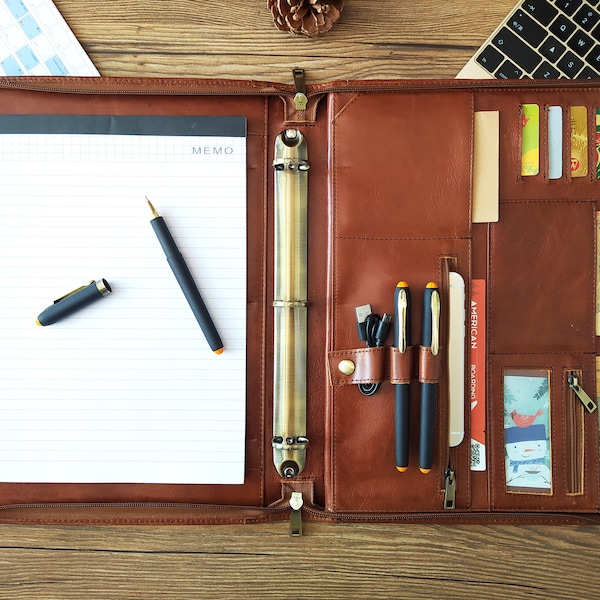 Left Handed Leather Portfolio - Etsy