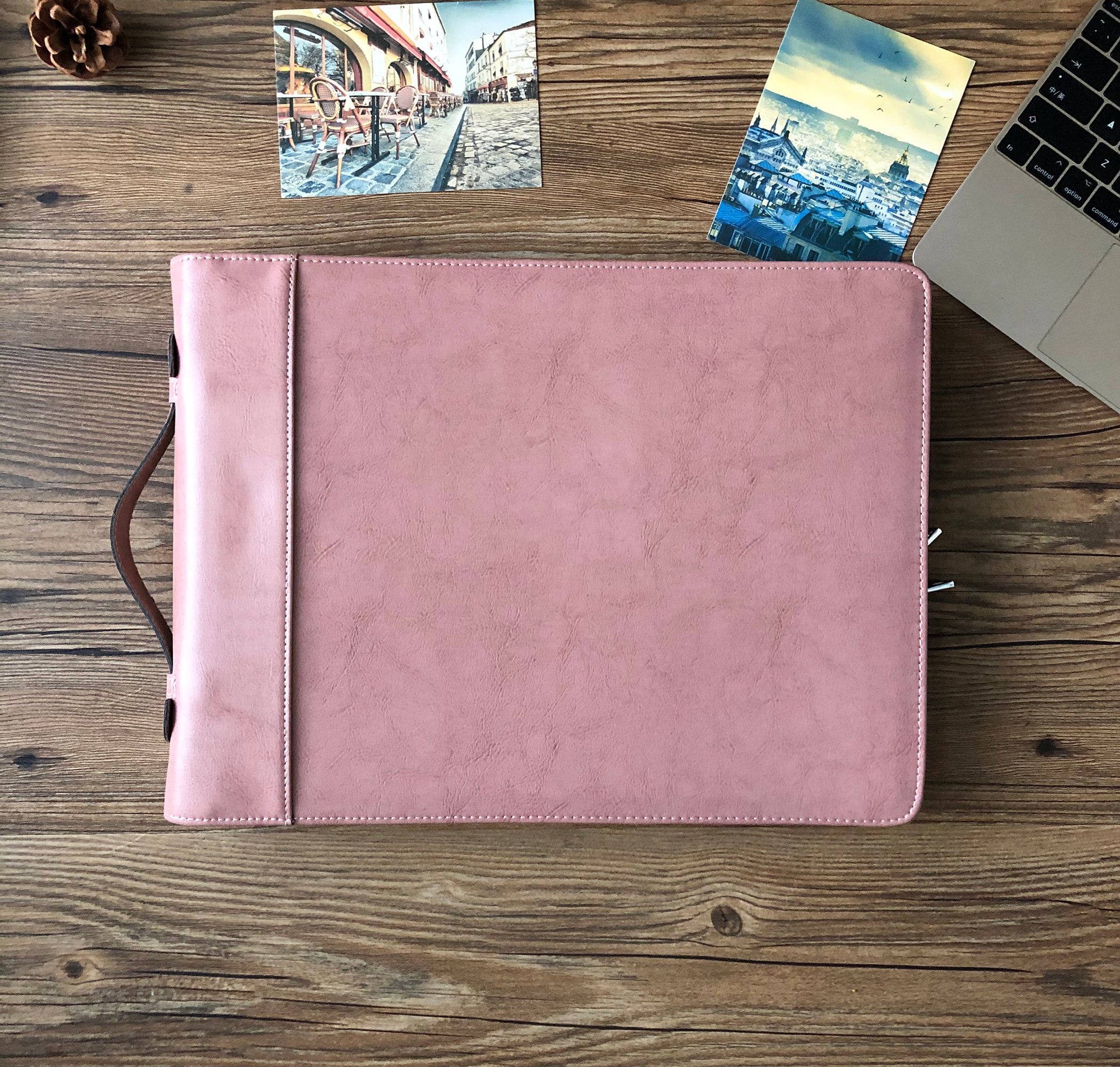 Personalized 7 Ring Leather Check Book Portfolio, 7 Ring Business Check ...
