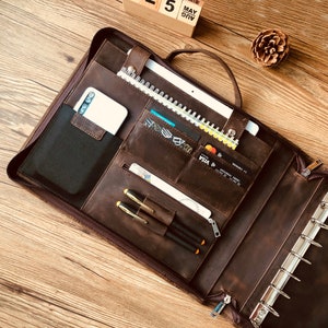 Custom 7 Ring Check Book Binder Portfolio, Check Binder With Handle ...