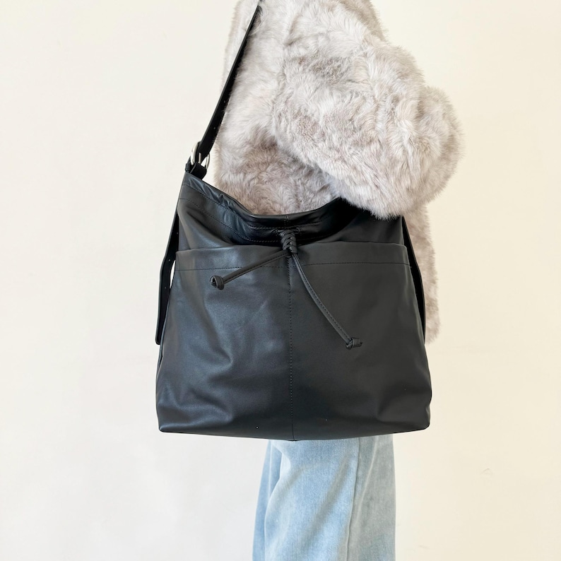 Women Leather Shoulder Tote Bag, Crossbody Sling Travel Work Handbag ...